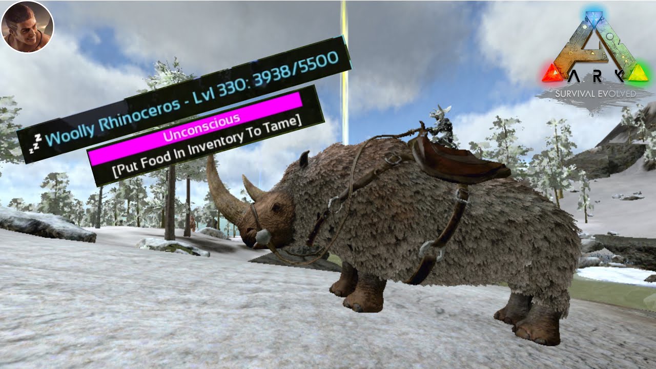 HIGH LEVEL WOLLY RHINOCEROS TAMING!! ARK SURVIVAL EVOLVED MOBILE - YouTube