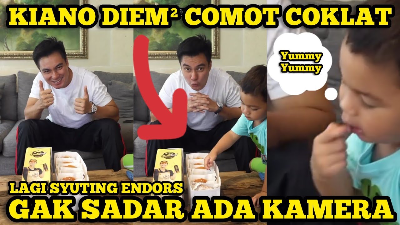 KIANO DIEM² COMOT COKLAT DONAT PAPA.. COWEL PELAN² GAK SADAR ADA KAMERA ...