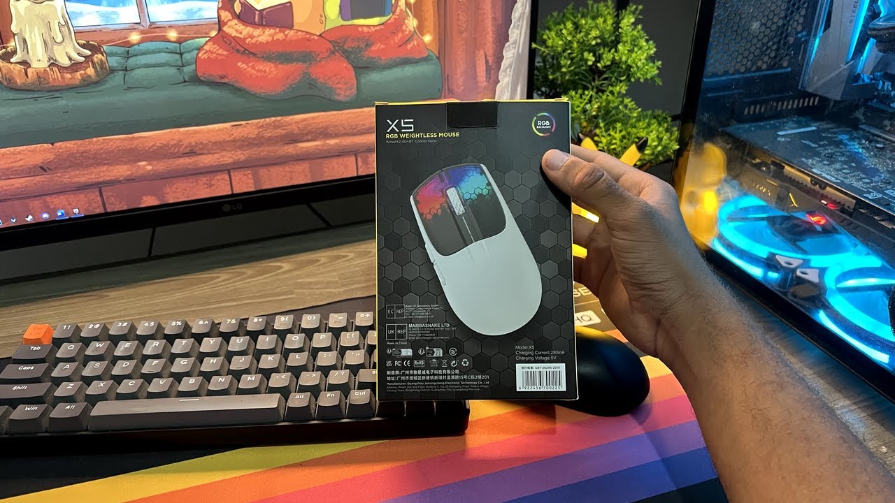 MOUSE GAMER ATTACK SHARK X5 TRI MODE ULTRA LEVE! UNBOXING COMPLETO ...