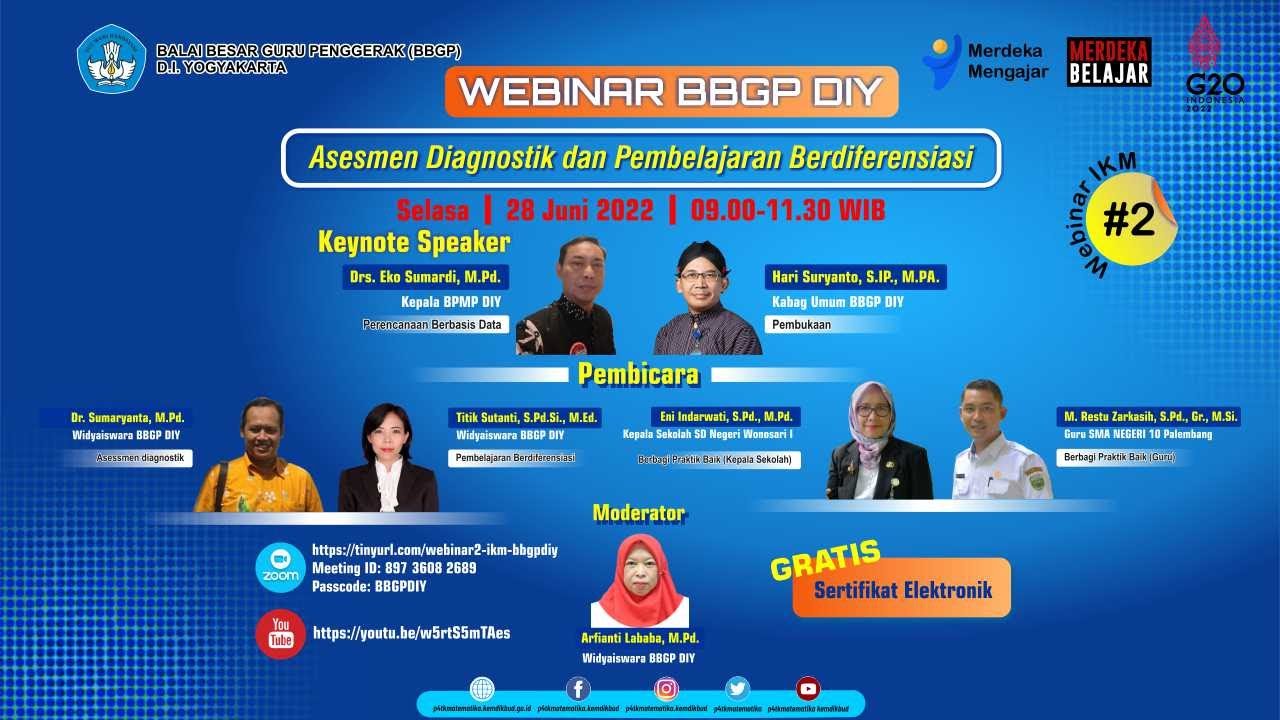 Webinar Seri 2 BBGP DIY: Asesmen Diagnostik dan Pembelajaran ...