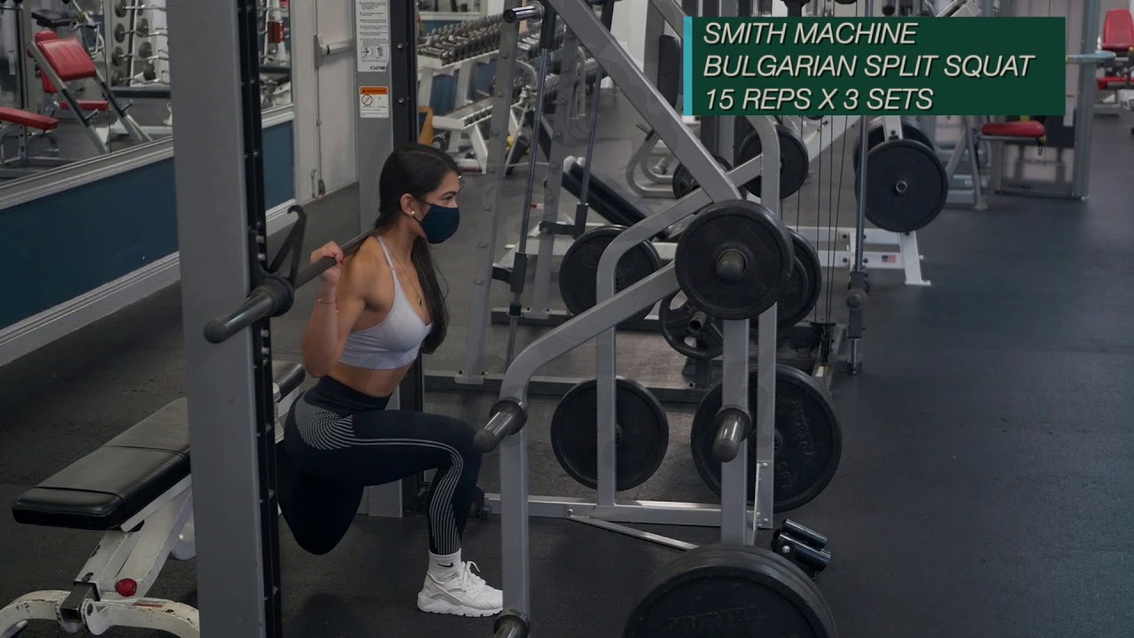Smith Machine Bulgarian Split Squat - YouTube