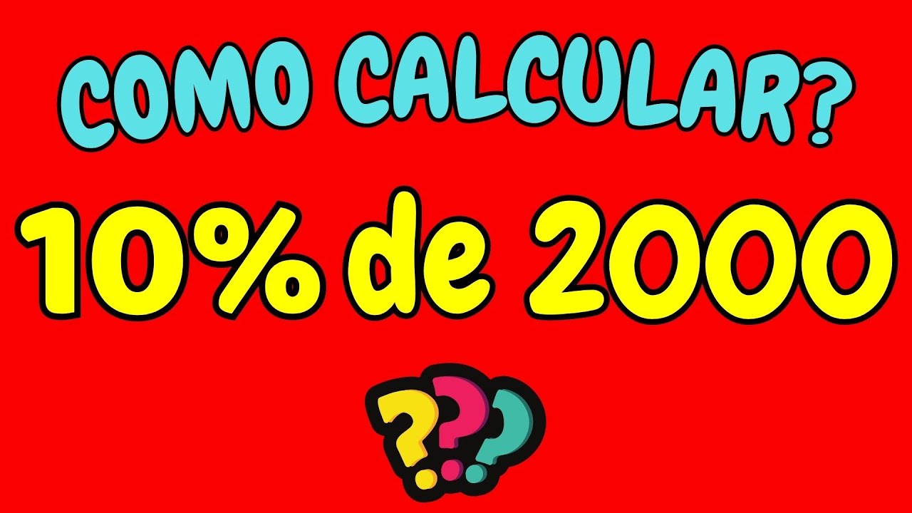 COMO CALCULAR 10 DE 2000 Calculando 10 Por Cento De 2000 YouTube como-calcular-10-de-2000-calculando-10-por-cento-de-2000-youtube