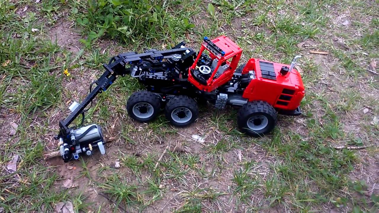 Lego technic remote controlled forest harvester. - YouTube