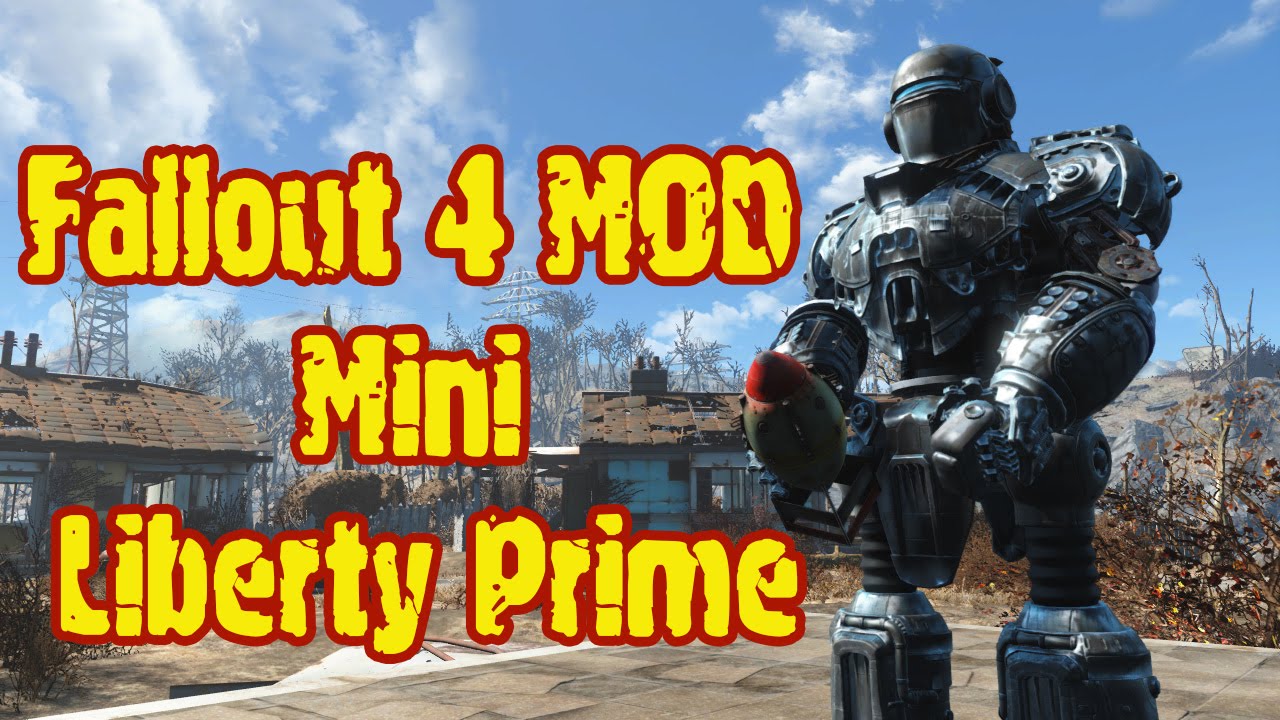 Fallout 4 мод Mini Liberty Prime - YouTube