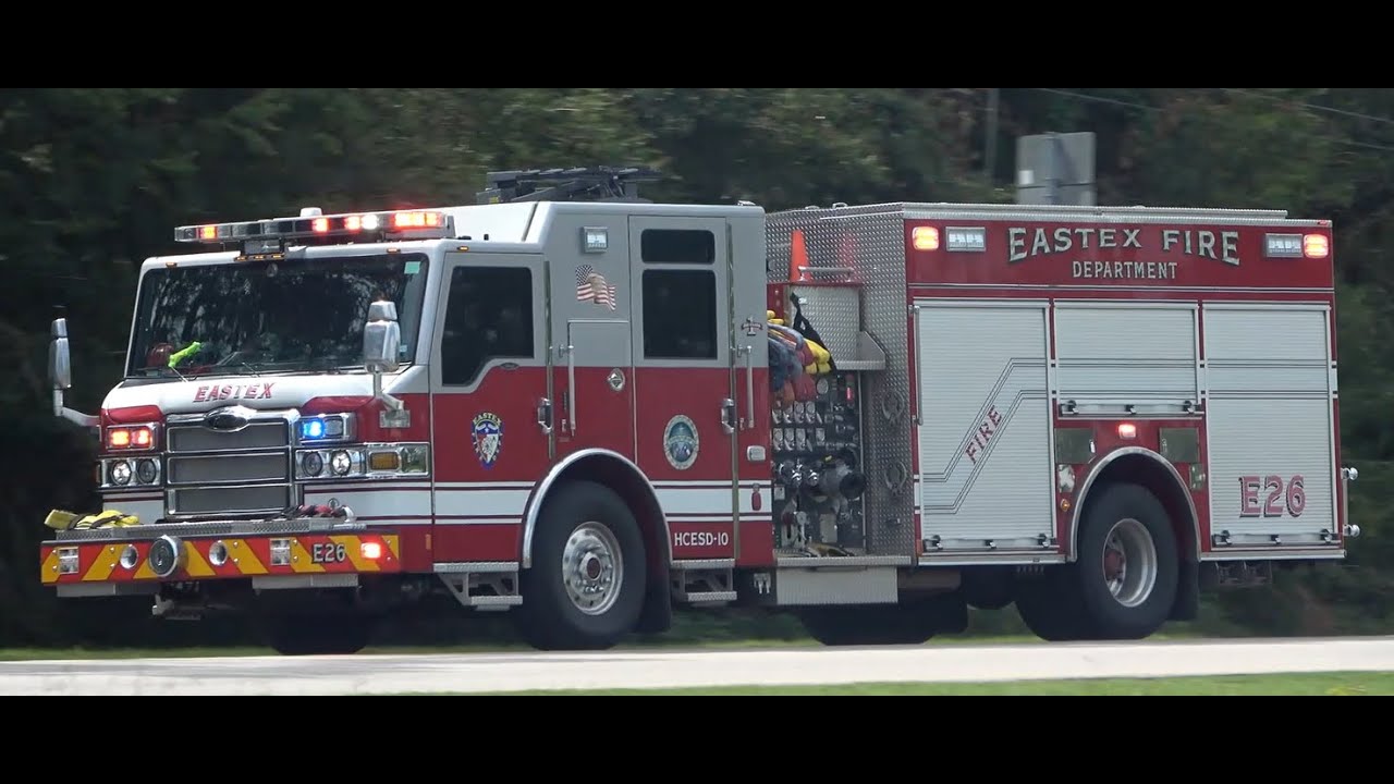 Dist 26, Engine 26, Tower 16 Responding [Eastex Fire Department] MVA ...