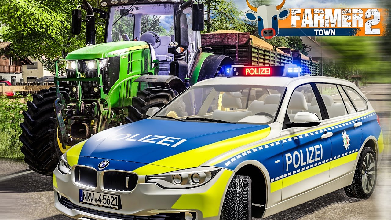 LS19 FarmerTown 2 #71: POLIZEIKONTROLLE: Getreide-Anhänger überladen ...