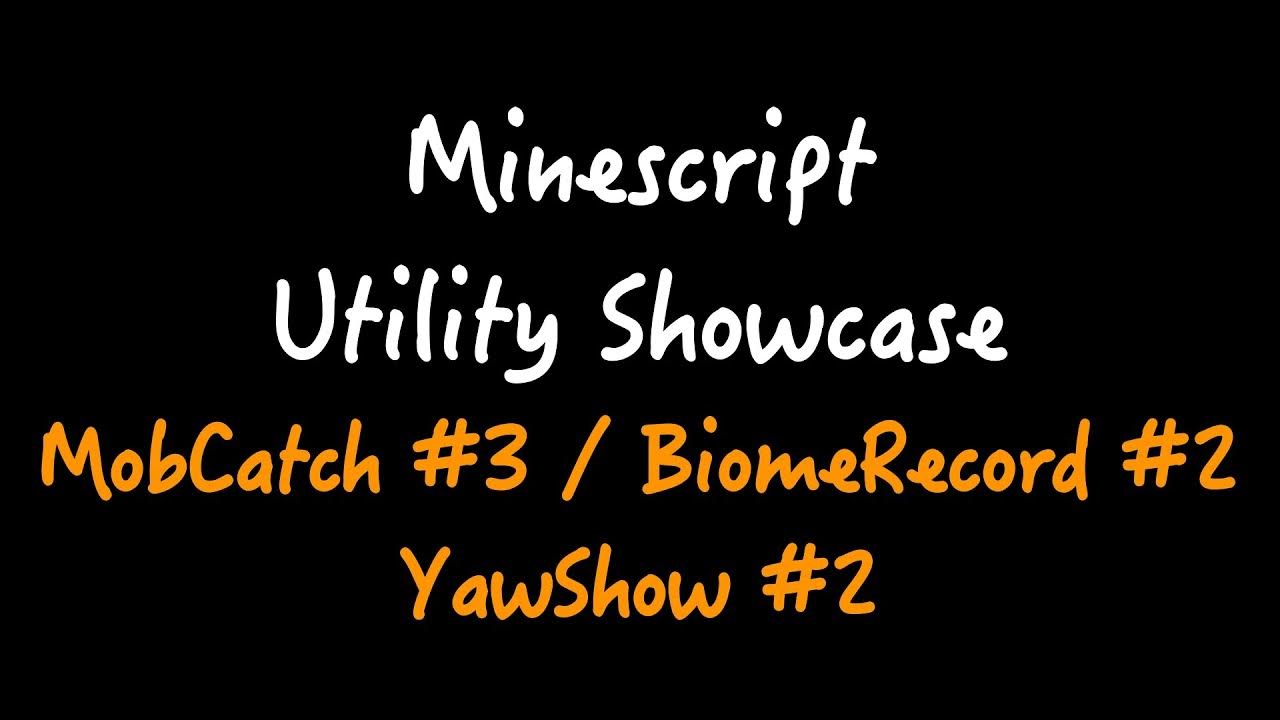 My Minescript Utilities Showcase - YouTube