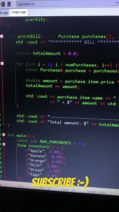 add to cart IDE dev c++ #cppprogramming - YouTube