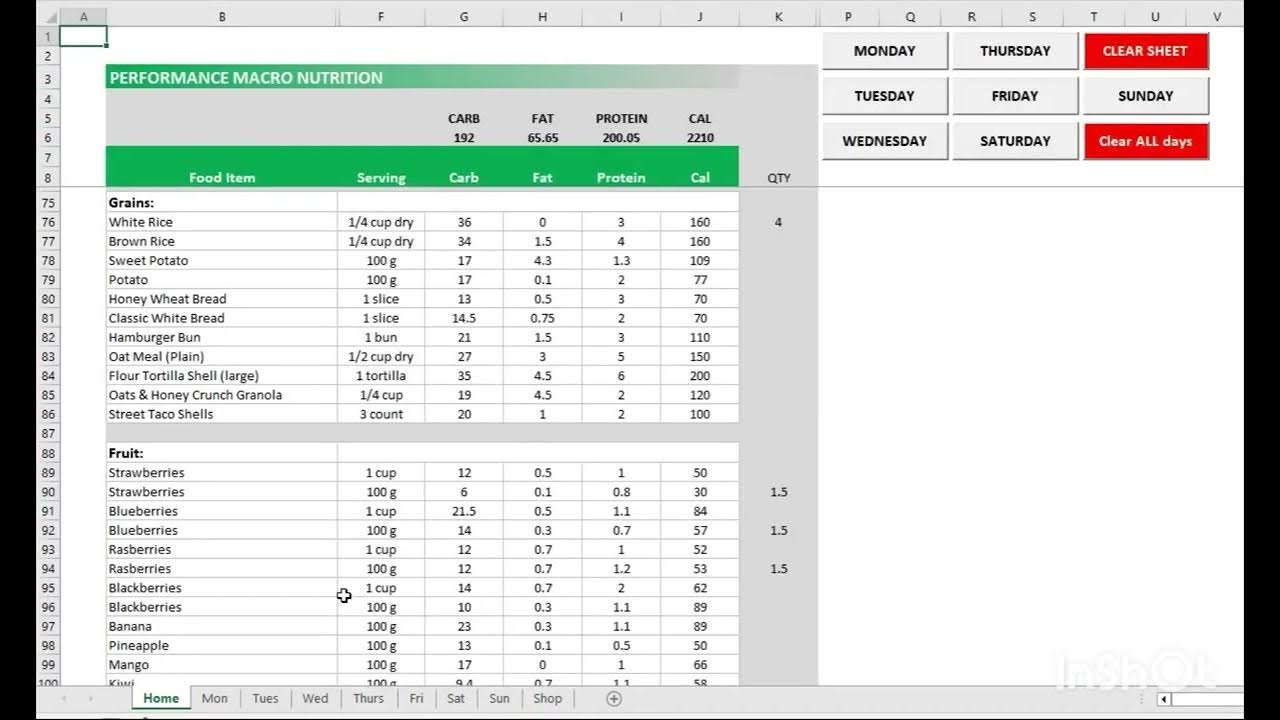 Performance Macro Interactive Spreadsheet Demo - YouTube