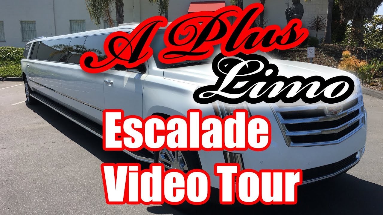 White Cadillac Escalade Limo by A Plus Limos - YouTube