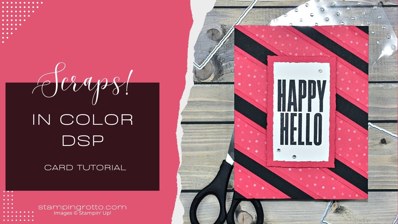 DIY Happy Hello Card with In Color Designer Series Paper Scraps Card ...