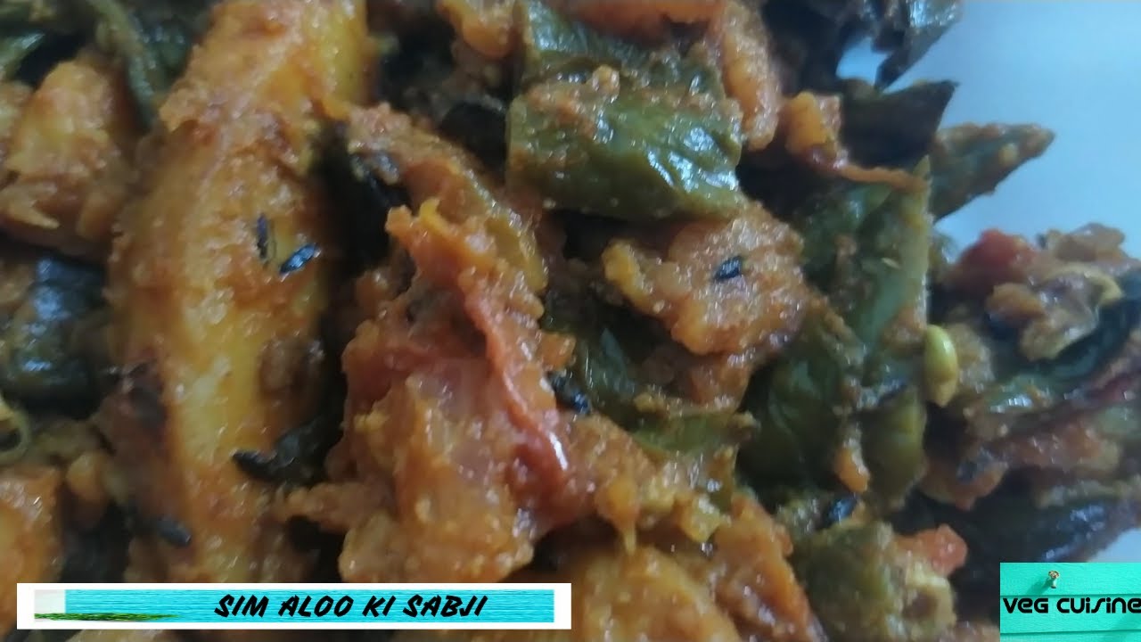 DELICIOUS BROAD / FLAT BEANS AND POTATO CURRY | ALOO SEM KI PHALI KI ...