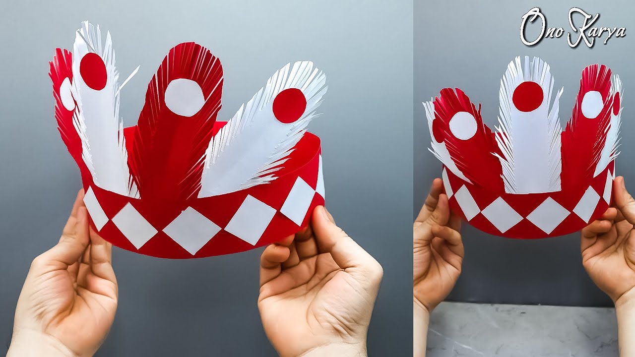 Cara membuat topi MPLS MOS dari kertas dengan topi karnaval 17 agustus ...