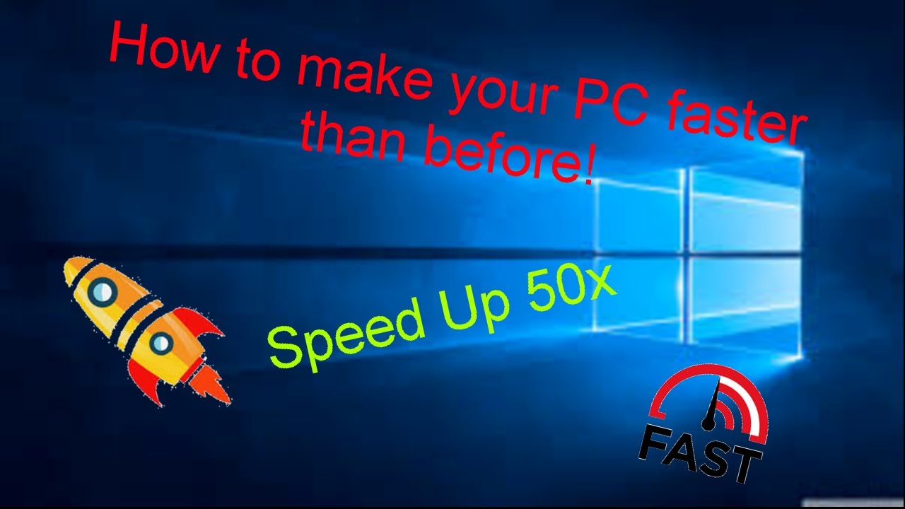 How To Make You PC Faster than before! (Windows 7/8/8.1/10) - YouTube