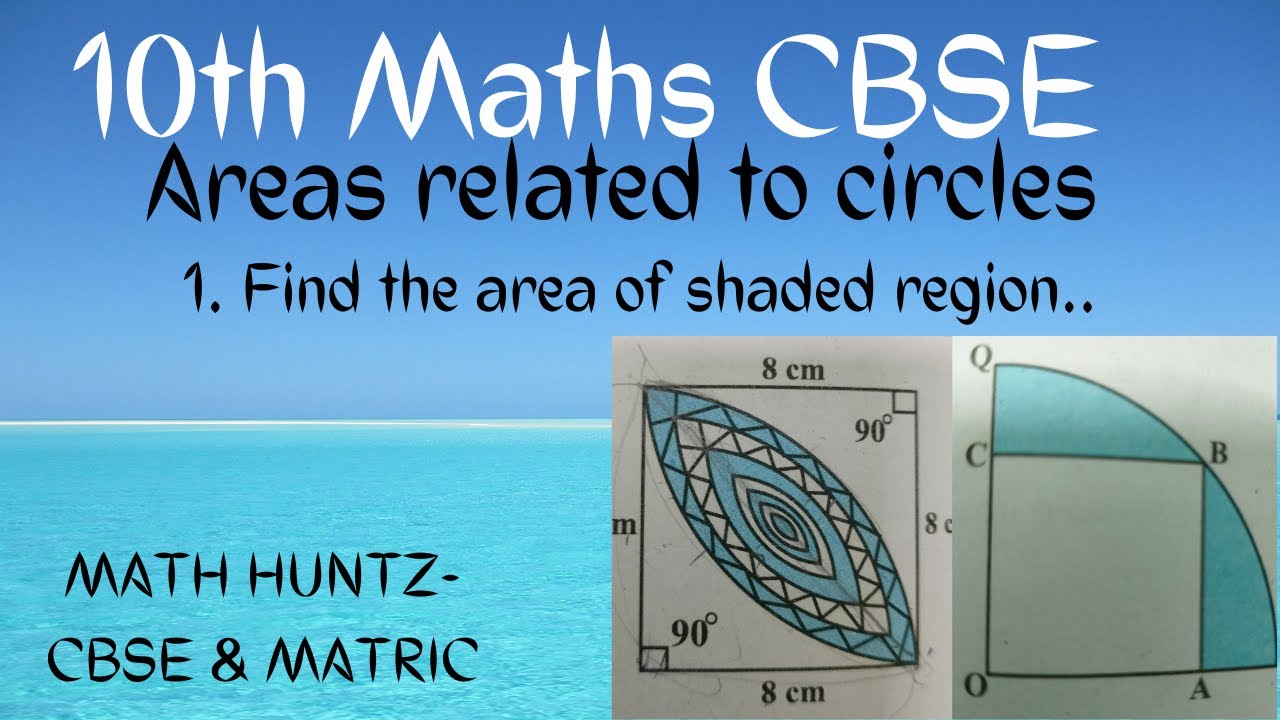 Important Sums.. find the shaded region in given figure..two quadrant ...