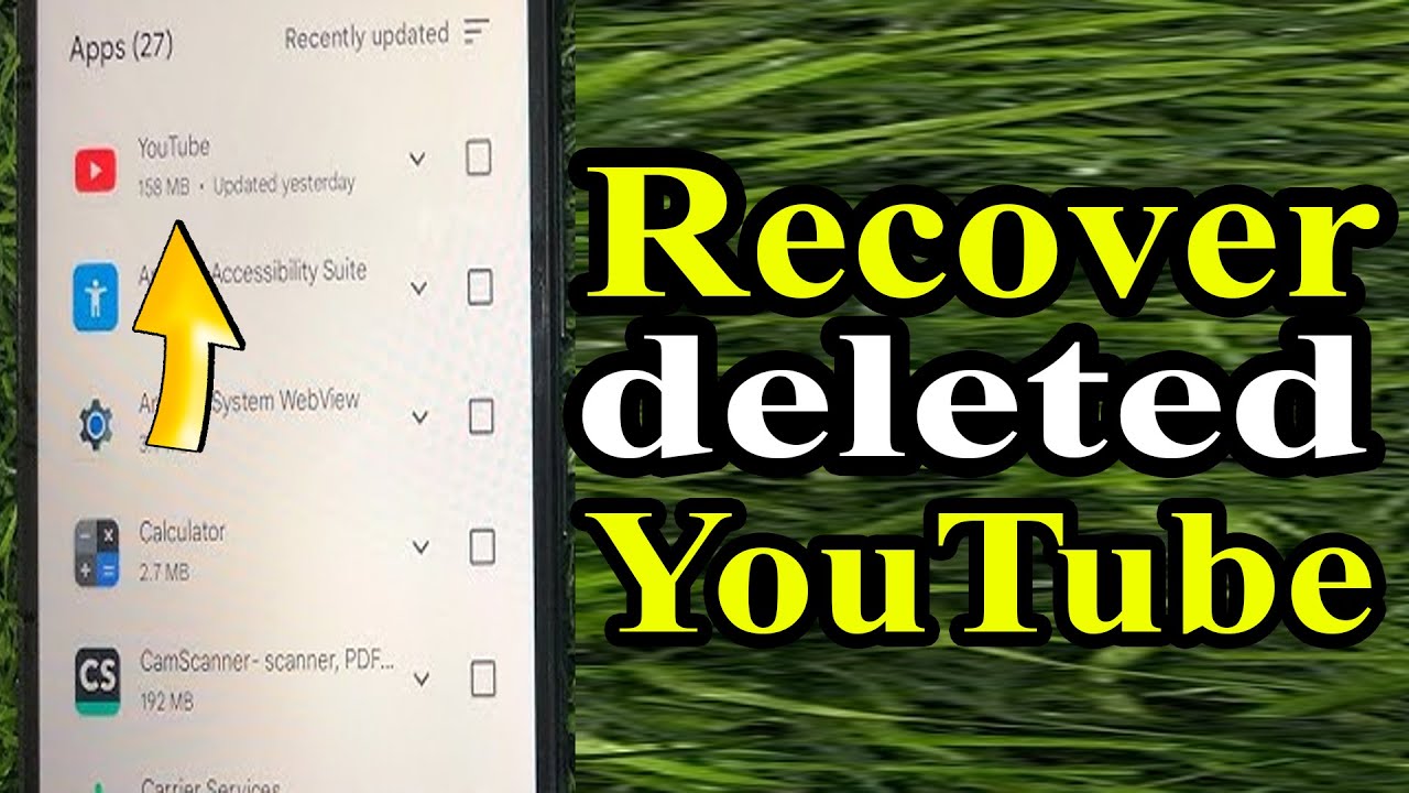 How to Restore the Deleted YouTube App - YouTube