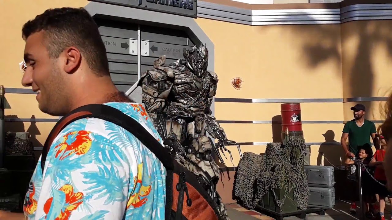Megatron Roasts guests at Universal Studios Hollywood - YouTube