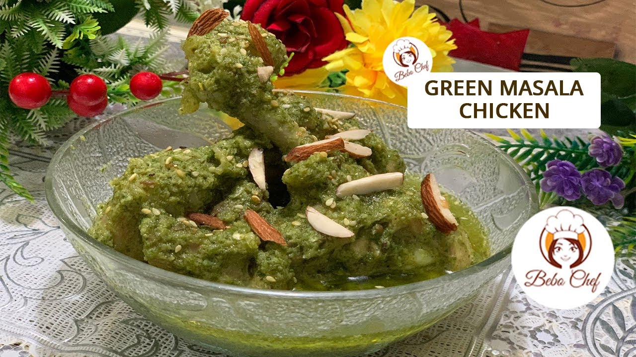 Dhaniya Chicken Masala Recipe | green chicken |Chicken Masala by ...
