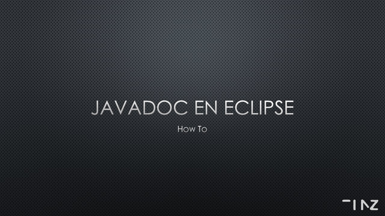HowTo: Generar Javadoc en Eclipse (vídeo corregido) - YouTube