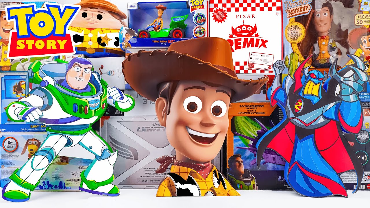 Pixar Toy Story ASMR Unboxing | Woody, Buzz Lightyear Figures ...