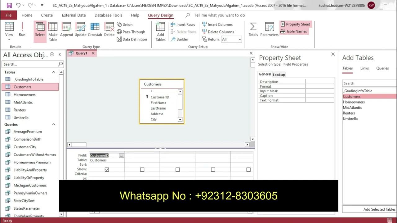 Shelly Cashman Access 2019 | Module 2: SAM Project 1a | Module_2_SAM ...