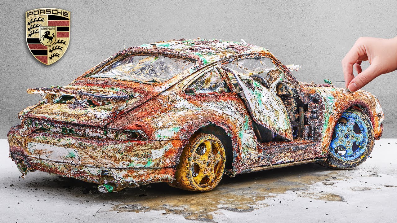 Restoration Abandoned Porsche 911 | Rusty Model Car Customization - YouTube