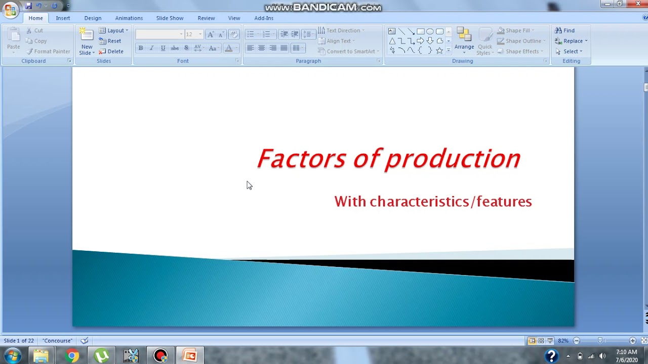 Lecture #13/Factors of Production and their characteristics - YouTube