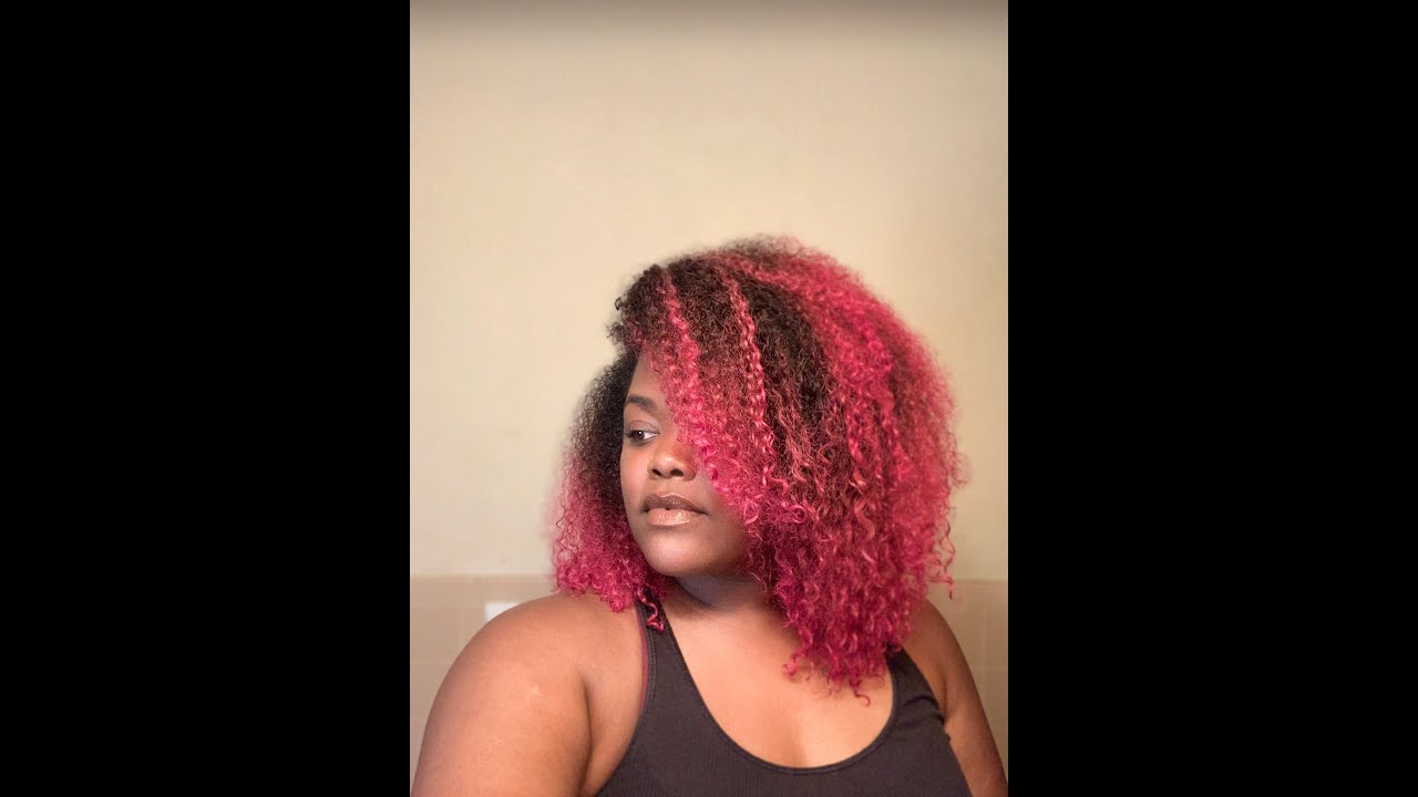 DIY Color Touch-up on Natural Hair | KISS Tintation Dye - Pink ...