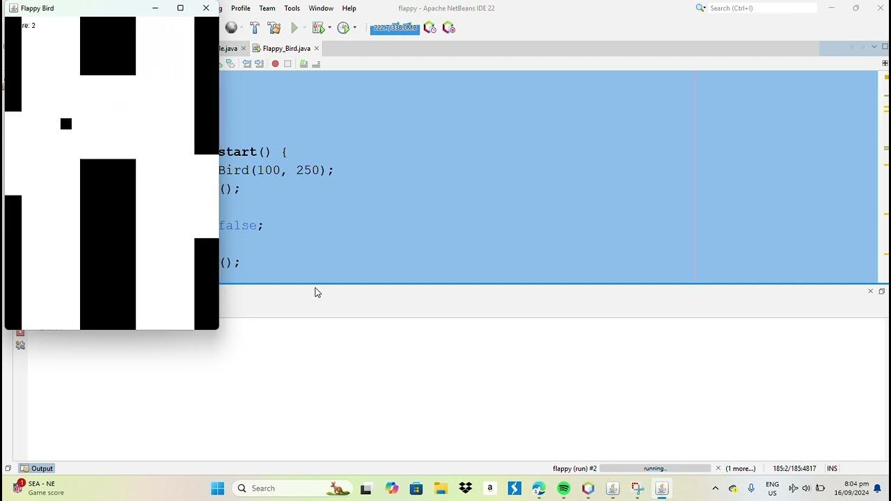 Java codes that run Flappy Birds - YouTube