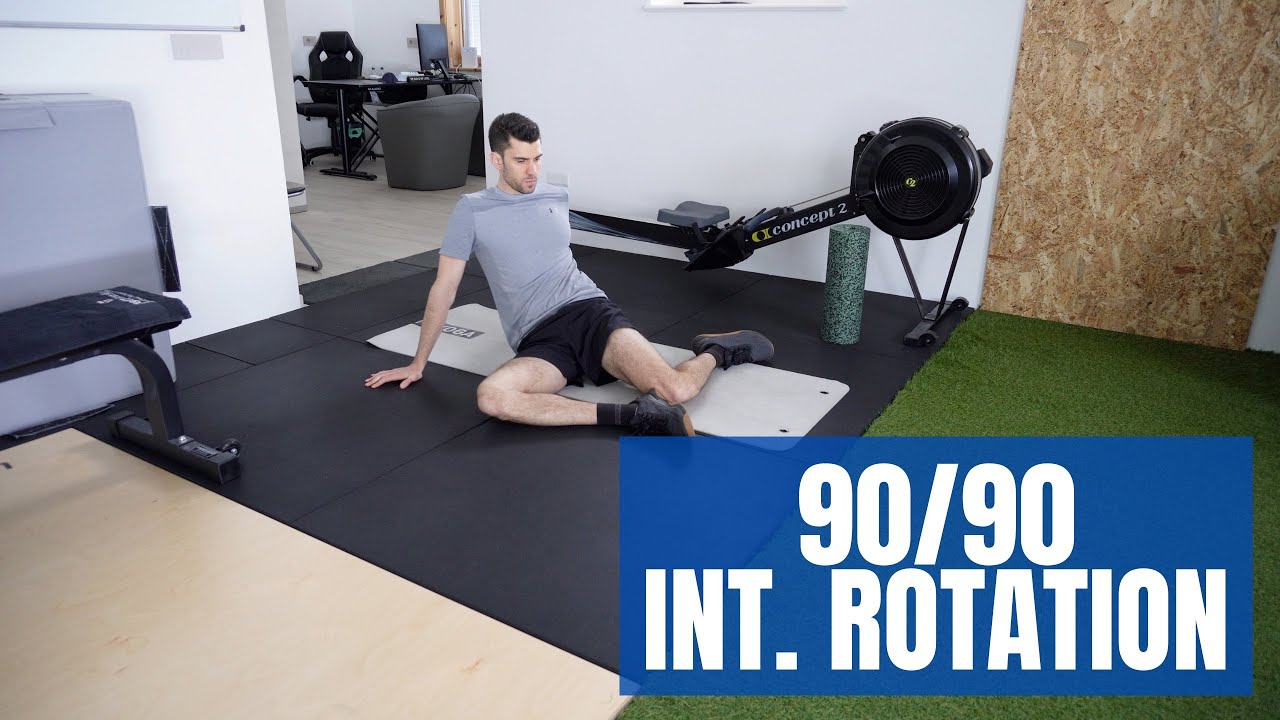Hip mobility 90/90 internal rotation - YouTube
