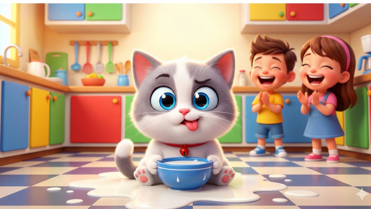 बिल्ली आई धीरे-धीरे 😺 | Funny Cat Cartoon | Kids Comedy Video - YouTube
