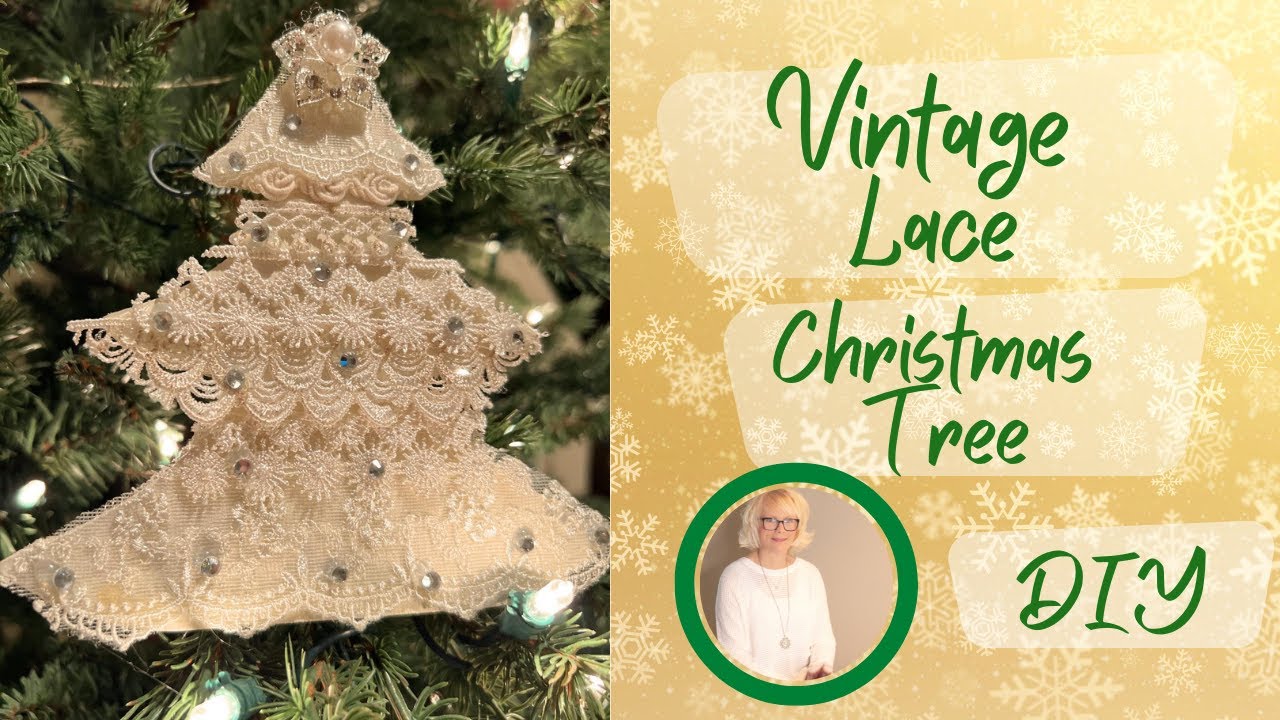 Vintage inspired Lace Christmas Tree DIY @yesterdaystomorrows - YouTube