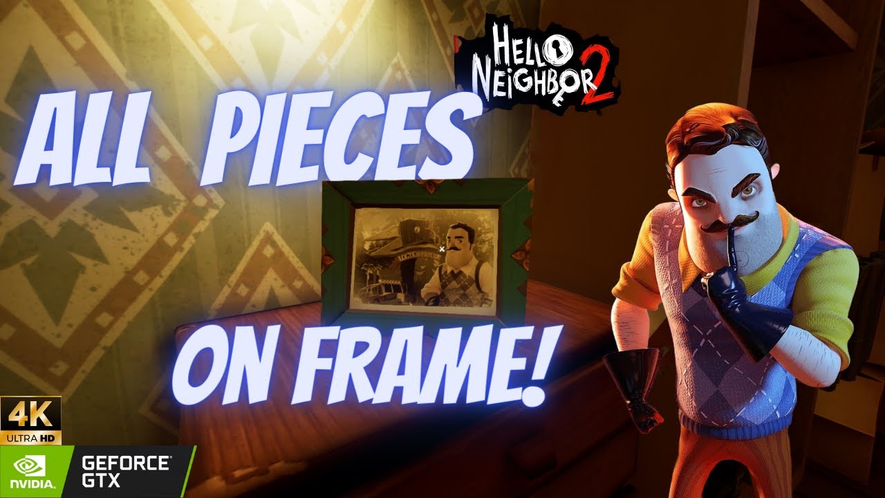 How To Find All Photo Pieces At Cop House In Hello Neighbor 2 - YouTube