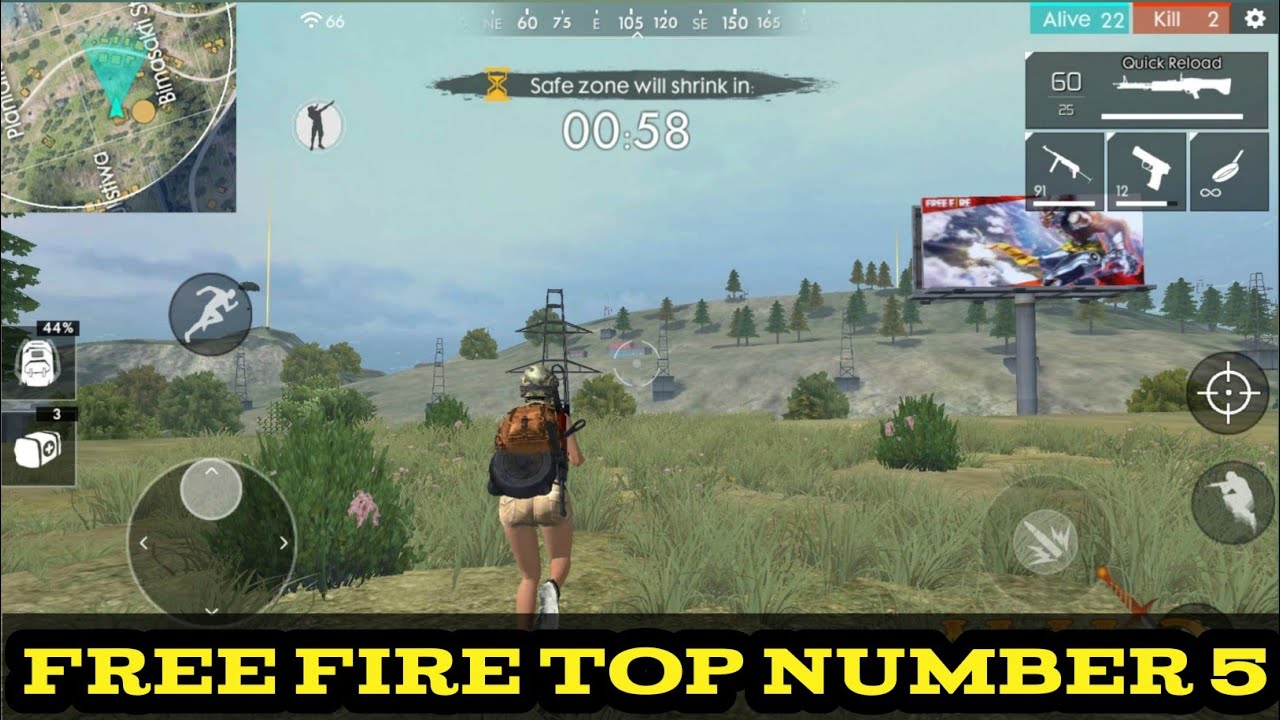 free🎯fire top number game || ⚡ फरी फायर 🔥नम्बर वन ठोप #freefire # ...