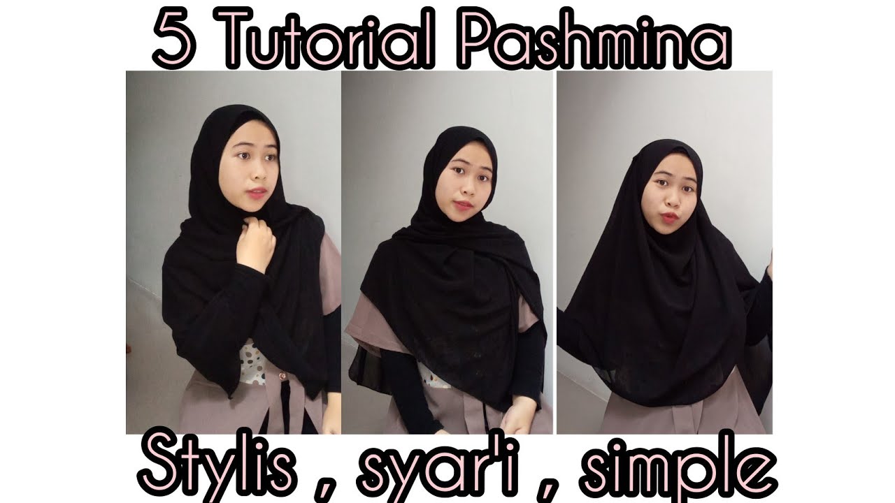 TUTORIAL PASHMINA ANTI RIBET, WUDHU FRIENDLY😍 - YouTube