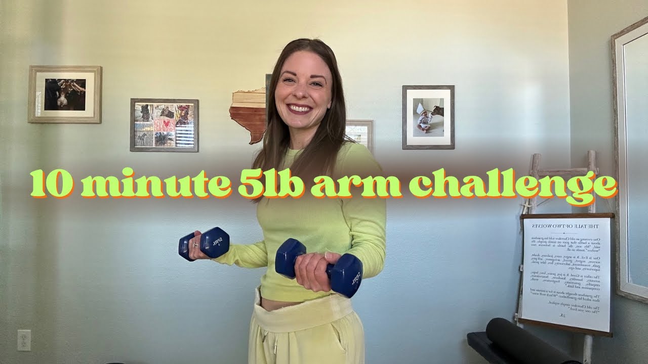 2 Week Arm Challenge | 10 Minute 5lb At Home Arm Workout - YouTube