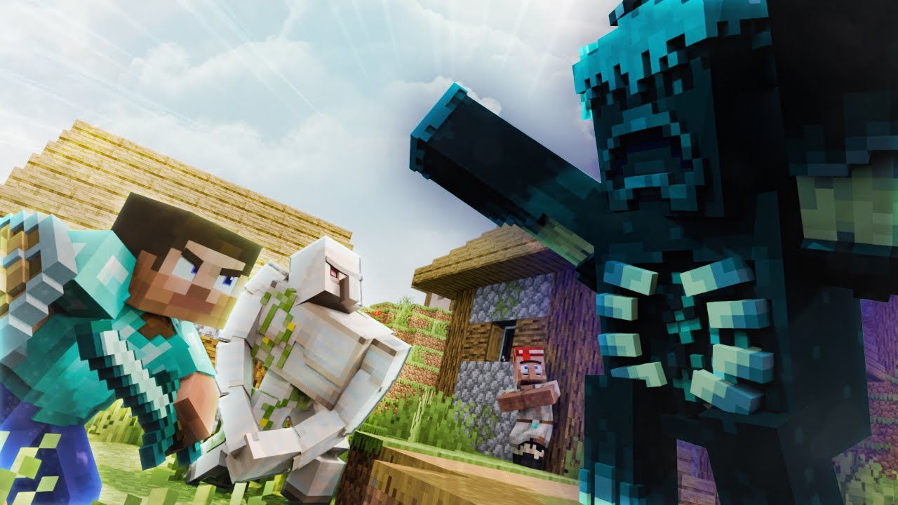 Warden VS Village (Warden Attack) (Minecraft Animation) - YouTube