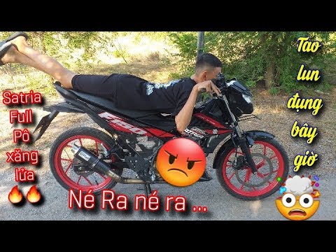 satria độ pô xăng lửa chạy mà thấy nóng lạnh - YouTube