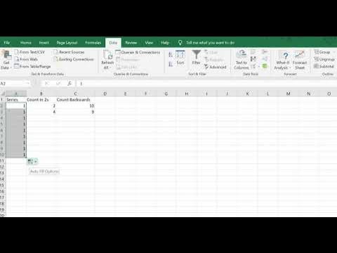 How to quickly create series in excel sheet - YouTube