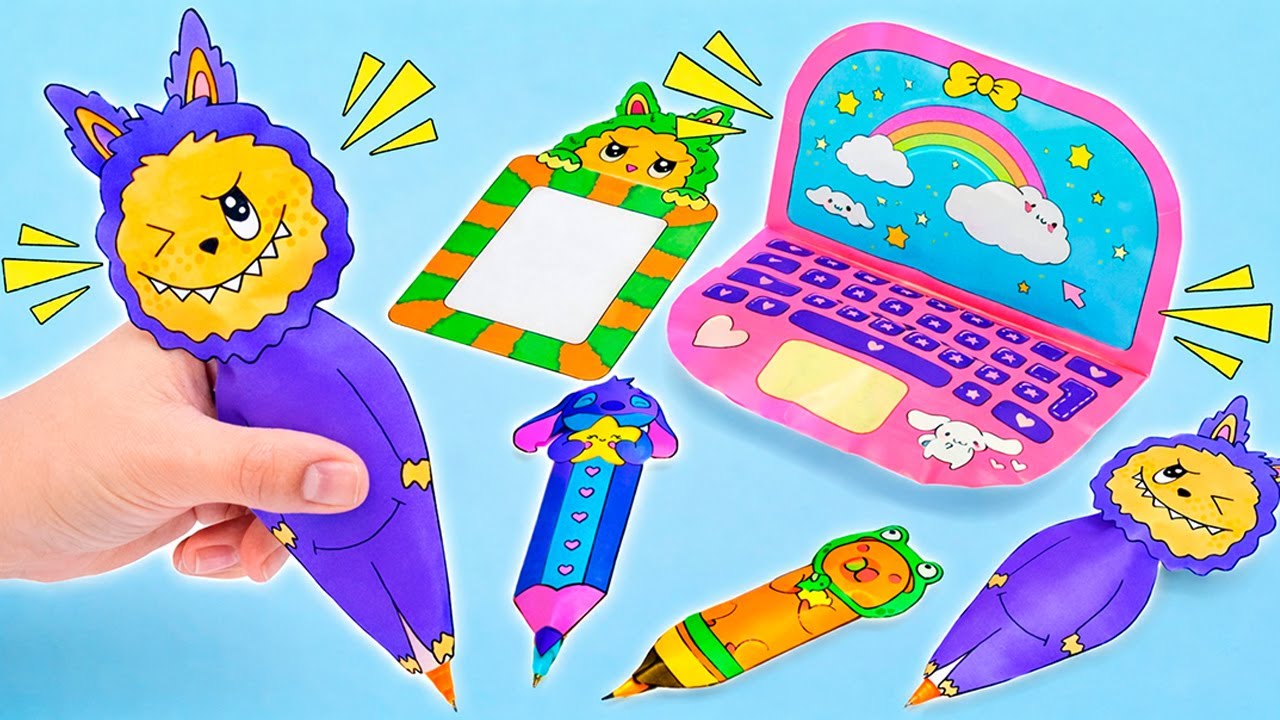Paper Squishies Come to Life! DIY Drawing Pad & Cute Pens - YouTube