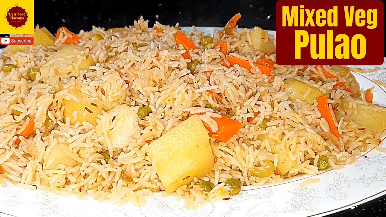 Mixed Vegetable Pulao Recipe | Mixed Veg Rice | Easy Recipe | Home ...