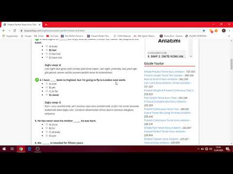 11.Sınıf İngilizce Present Perfect Tense- Soru çözüm (13-17 Nisan) Okan Hoca