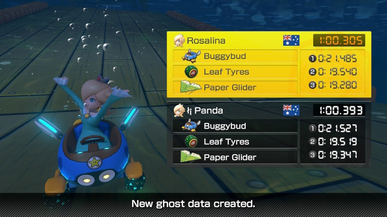 [MK8DX] (200cc) GBA Boo Lake - 1:00.305 (6th WW + Oceanic Record) - YouTube