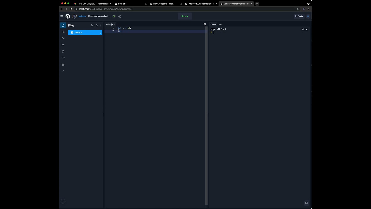 Replit Speed Run of Creating a Node.js App and Starting to Debug It ...