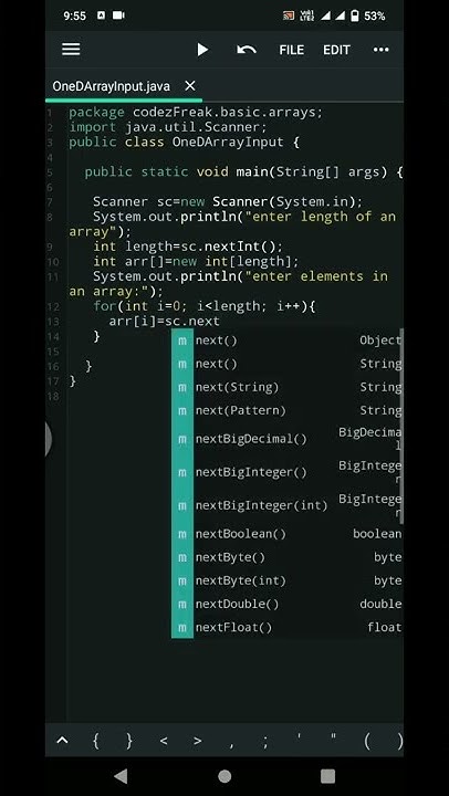 Take User Input in 1D Array #shorts #java - YouTube