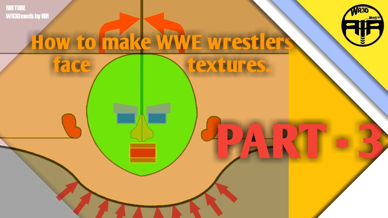 How to make wwe wrestler face texture on mobile||part-3||WR3D mods by ...