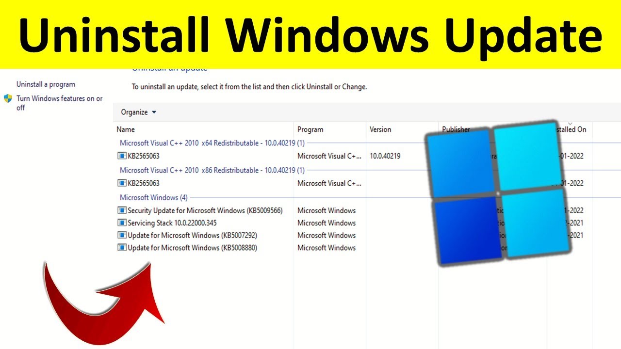 How to Uninstall Windows Update in Windows 11 - YouTube