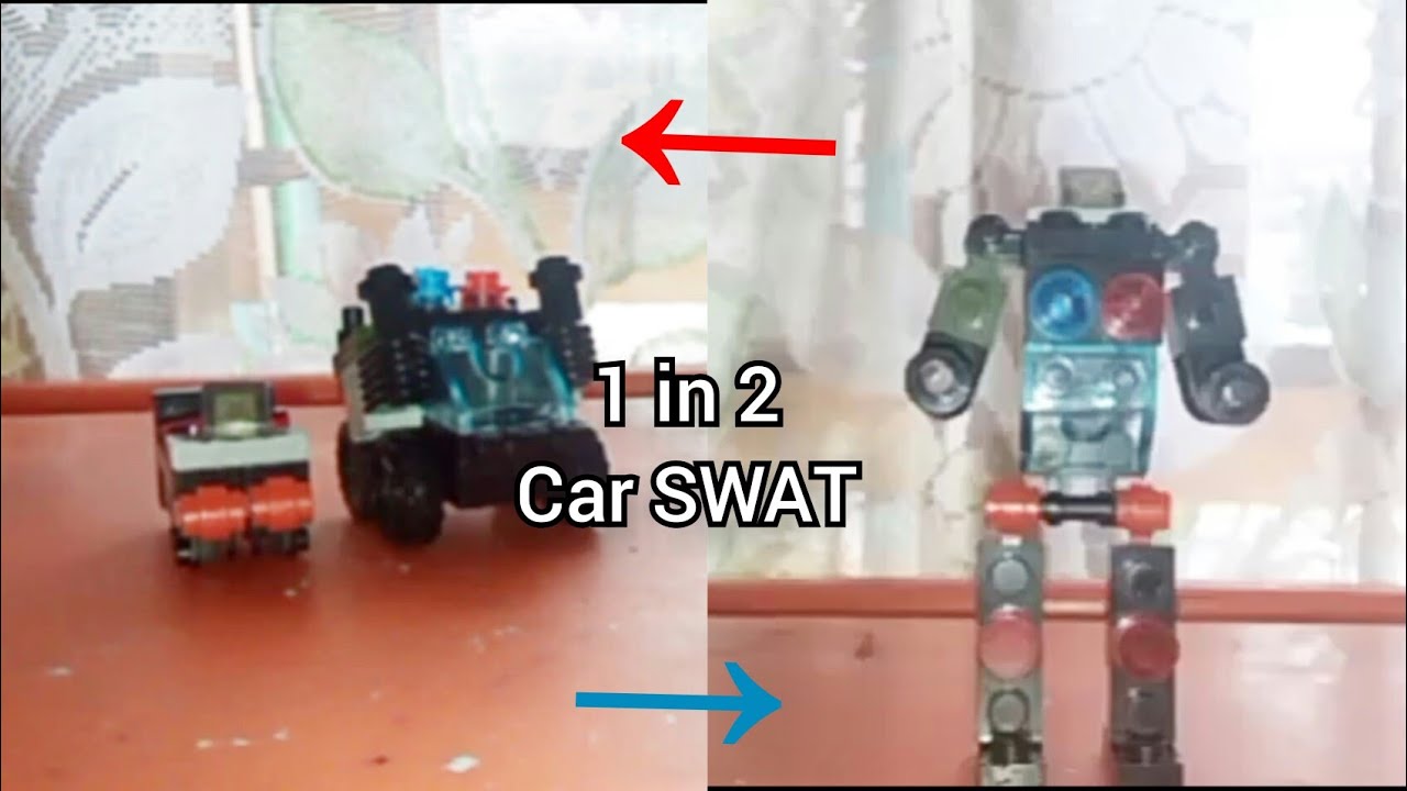 Cara membuat robot mekanisme penggabung tipe mobil SWAT plus Film - YouTube