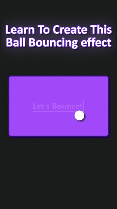 Create a ball bouncing effect with HTML and CSS #css #html #webdevelopment #coding - YouTube