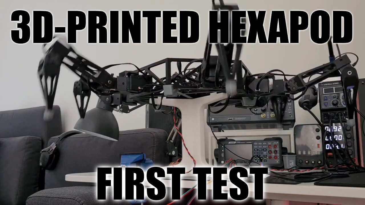 3D Printed Hexapod - First Test - YouTube